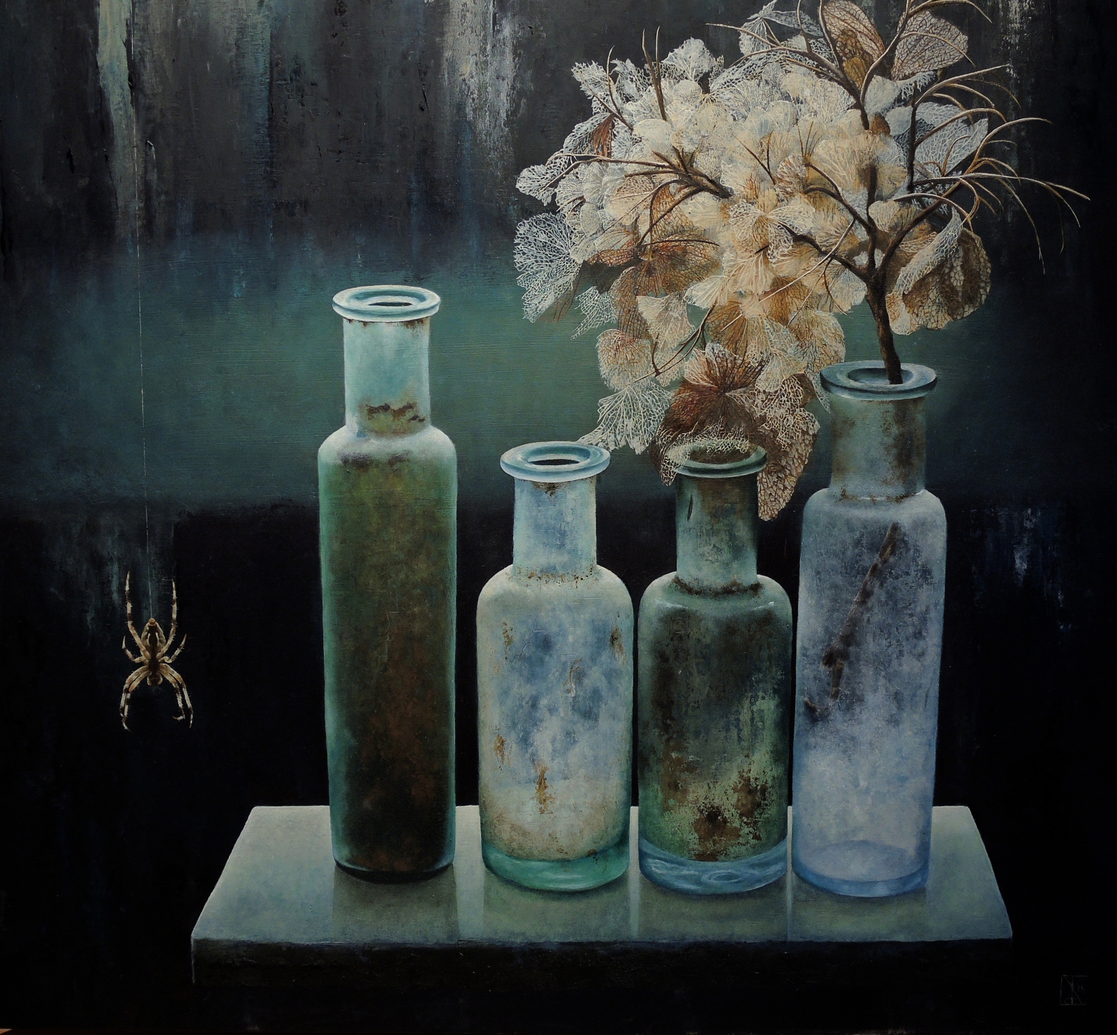 Stilleven met 4 flesjes | Nanna L.A. de Klerk | Pulchri Studio ...