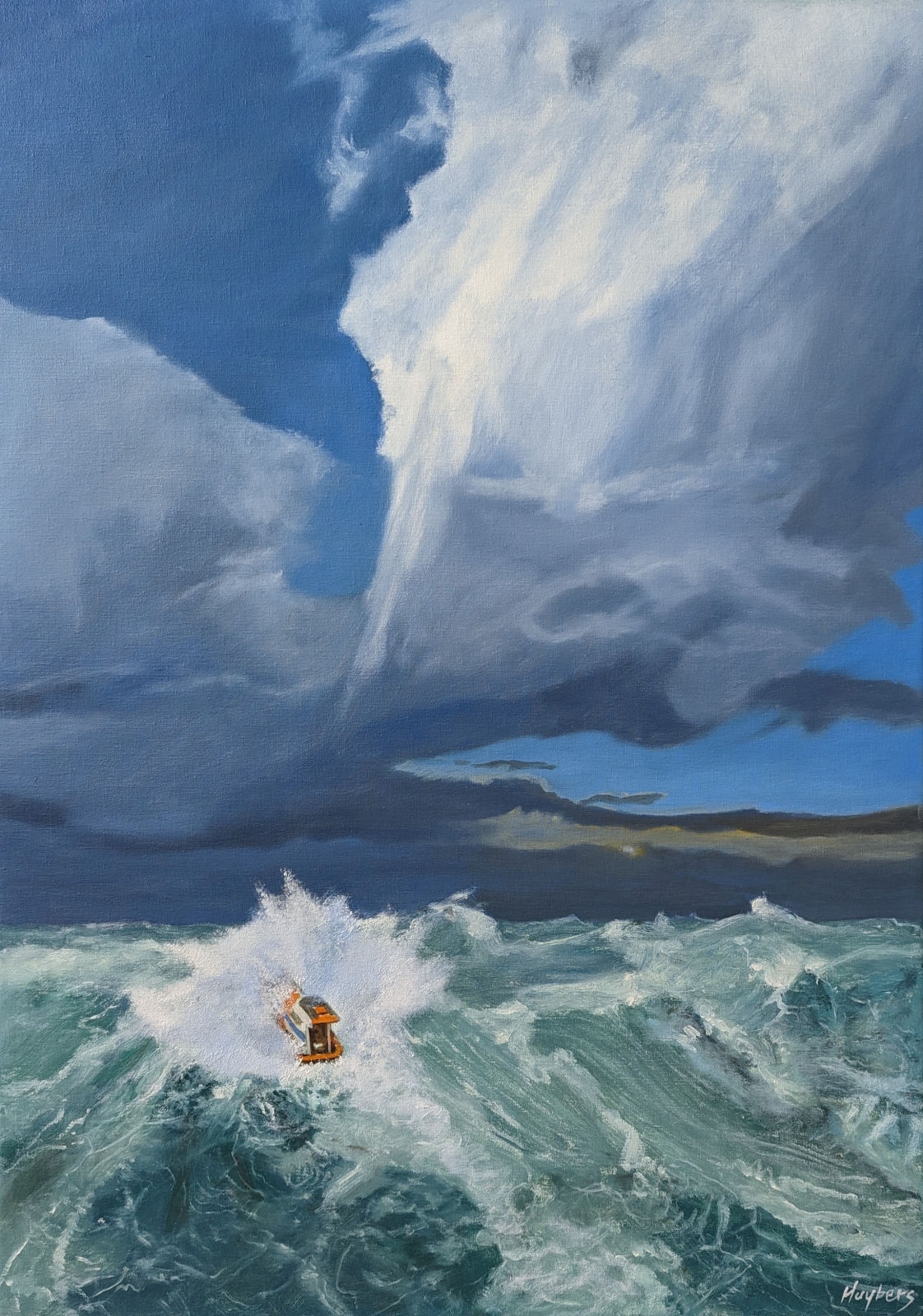 Bootje in de storm | Geer Huybers | Pulchri Studio | Galerie Den Haag